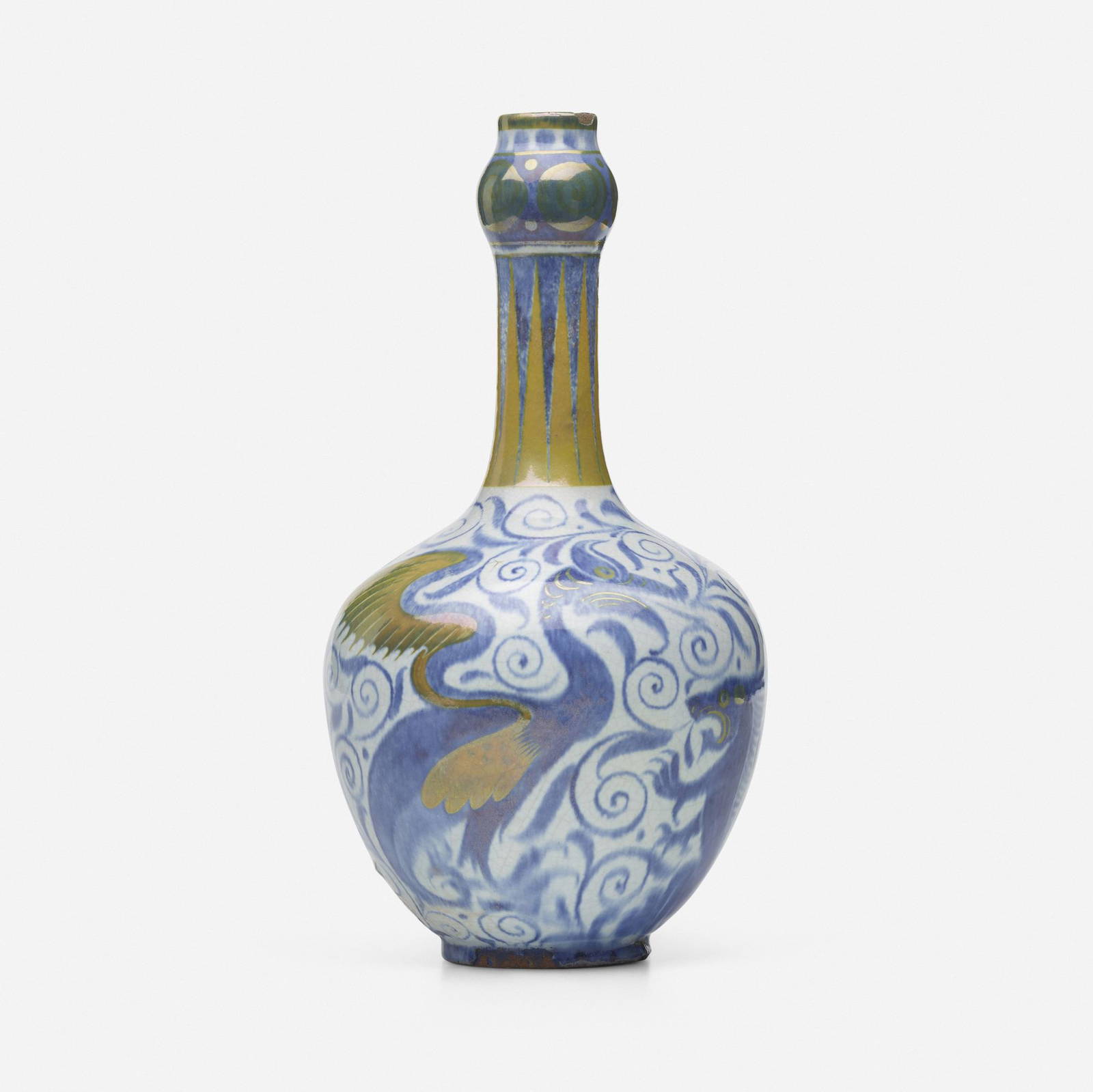 De Morgan, Vase With Dragons And Rampant Lions Auction