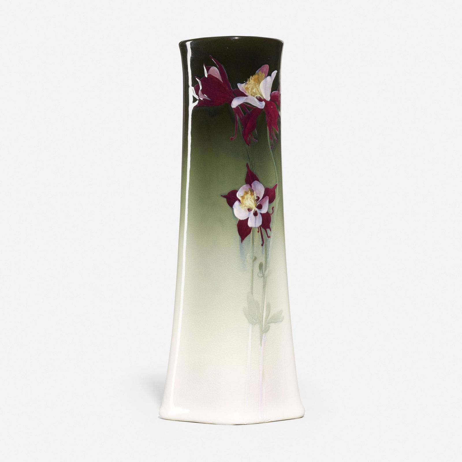 Weller Pottery, Eocean Vase With Columbine