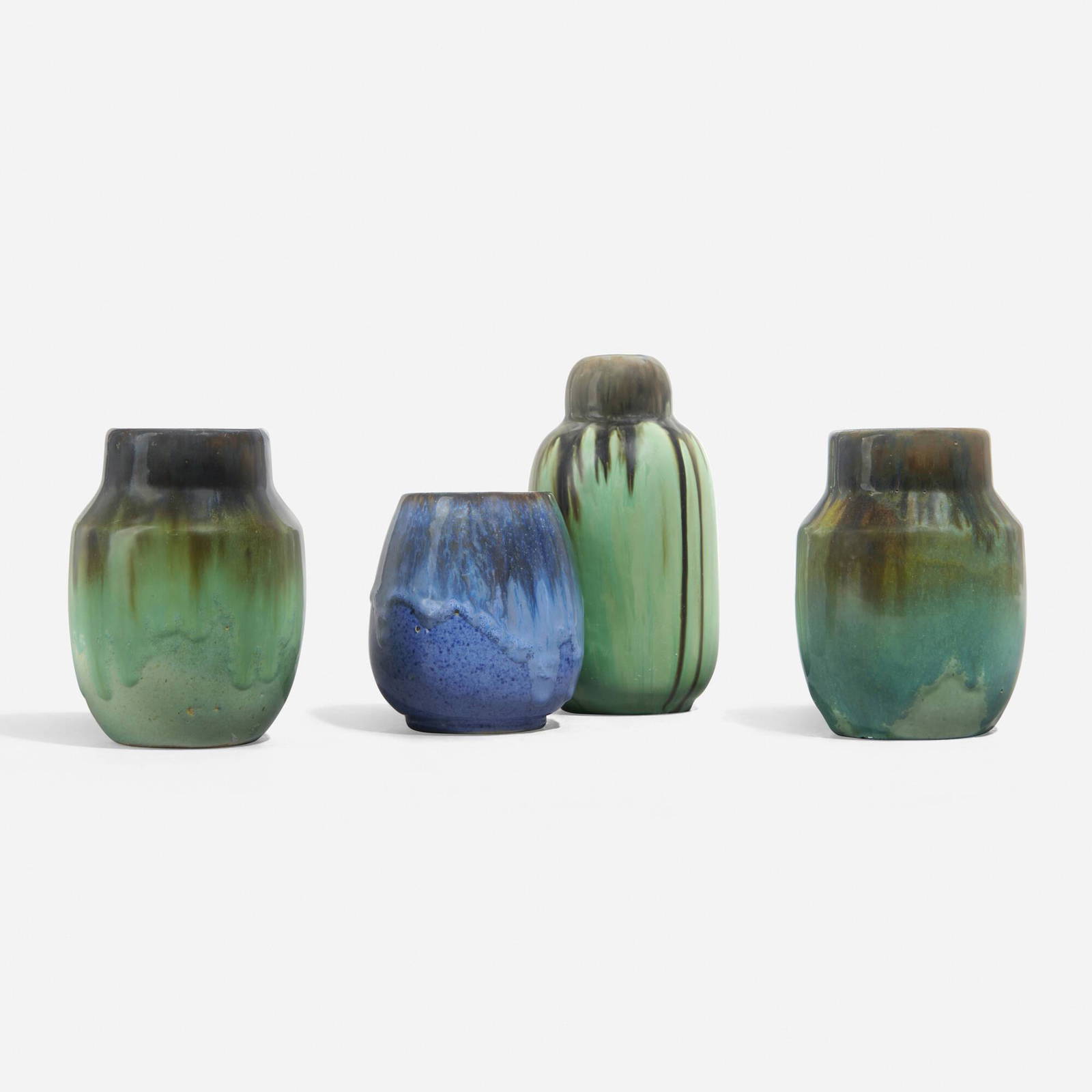 Fulper Pottery, Collection Of Four Early Vases Auction