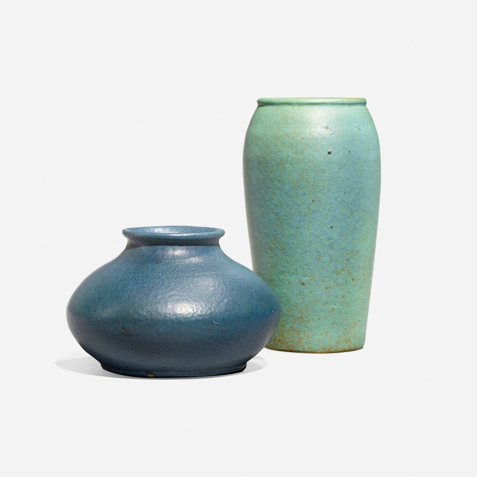 Zark Pottery, Vases, Set Of Two Auction