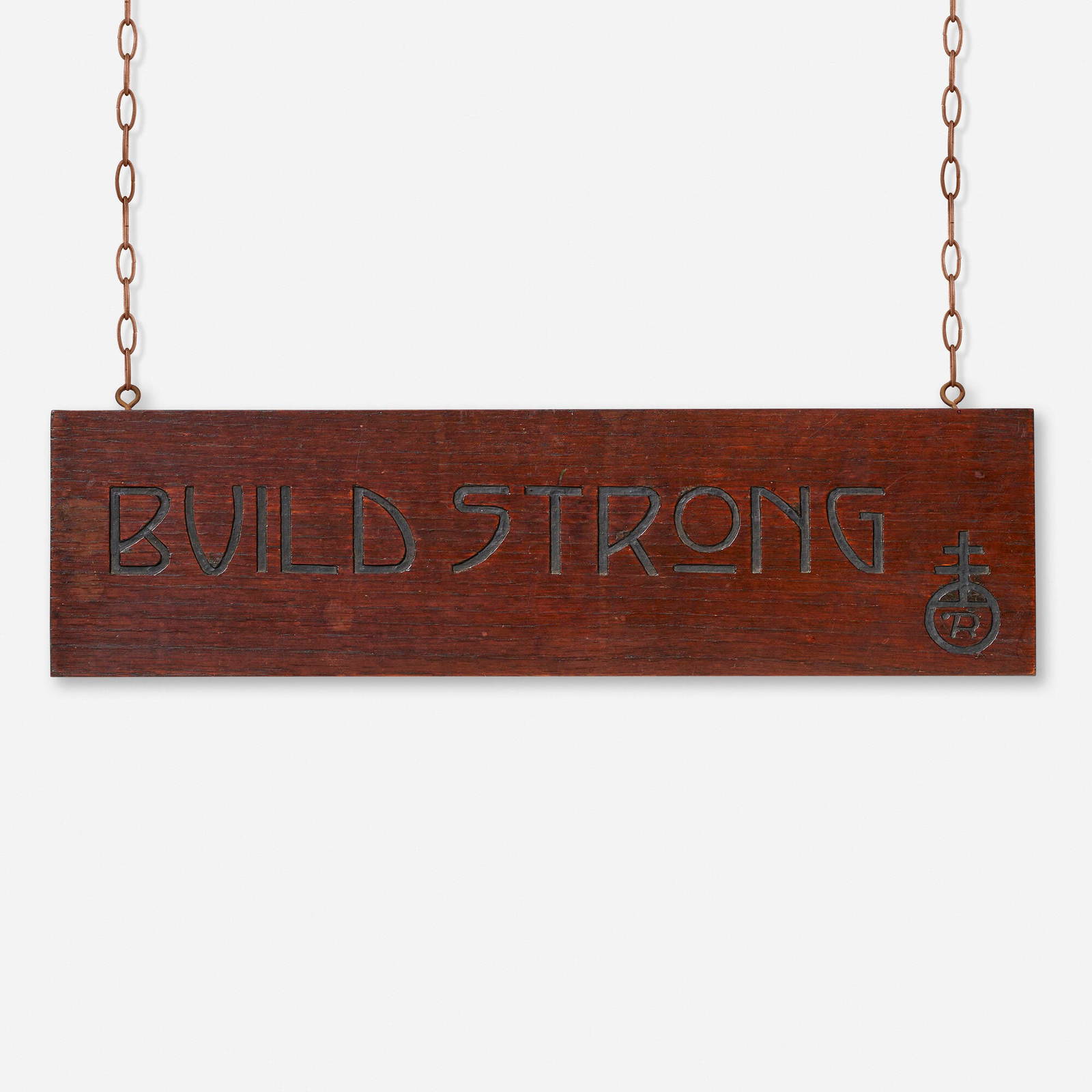 Roycroft, Build Strong Hanging Sign Auction