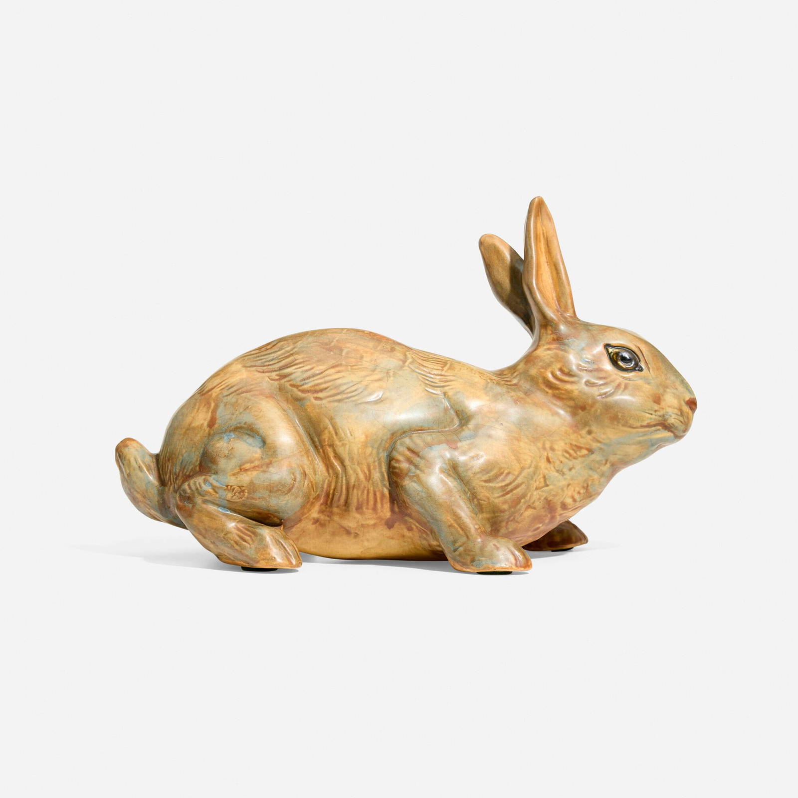 Weller Pottery, Running Rabbit Lawn Ornament Auction