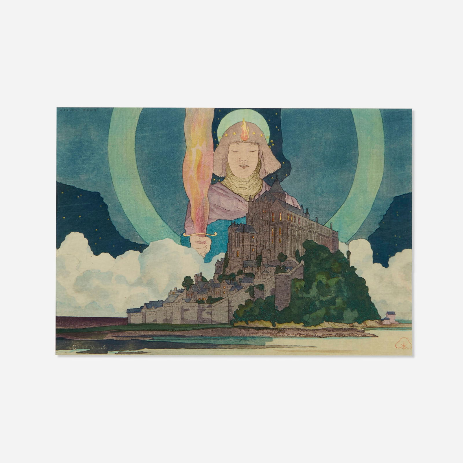 M. Louise Stowell, St. Michael Over Mont Saint Michel (after Harvey ...