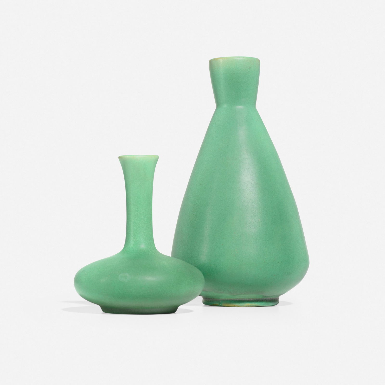 Teco Pottery, Vases, Set Of Two Auction