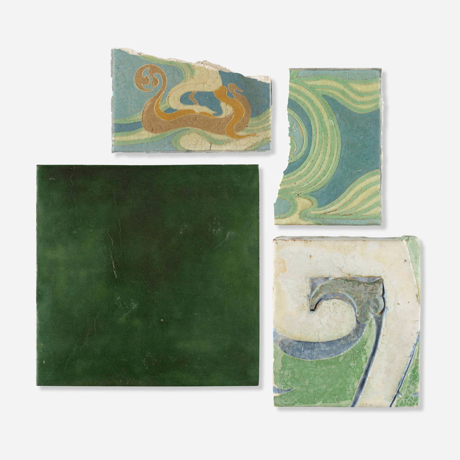 Grueby Faience Company, Collection Of Tiles And Tile Fragments Auction