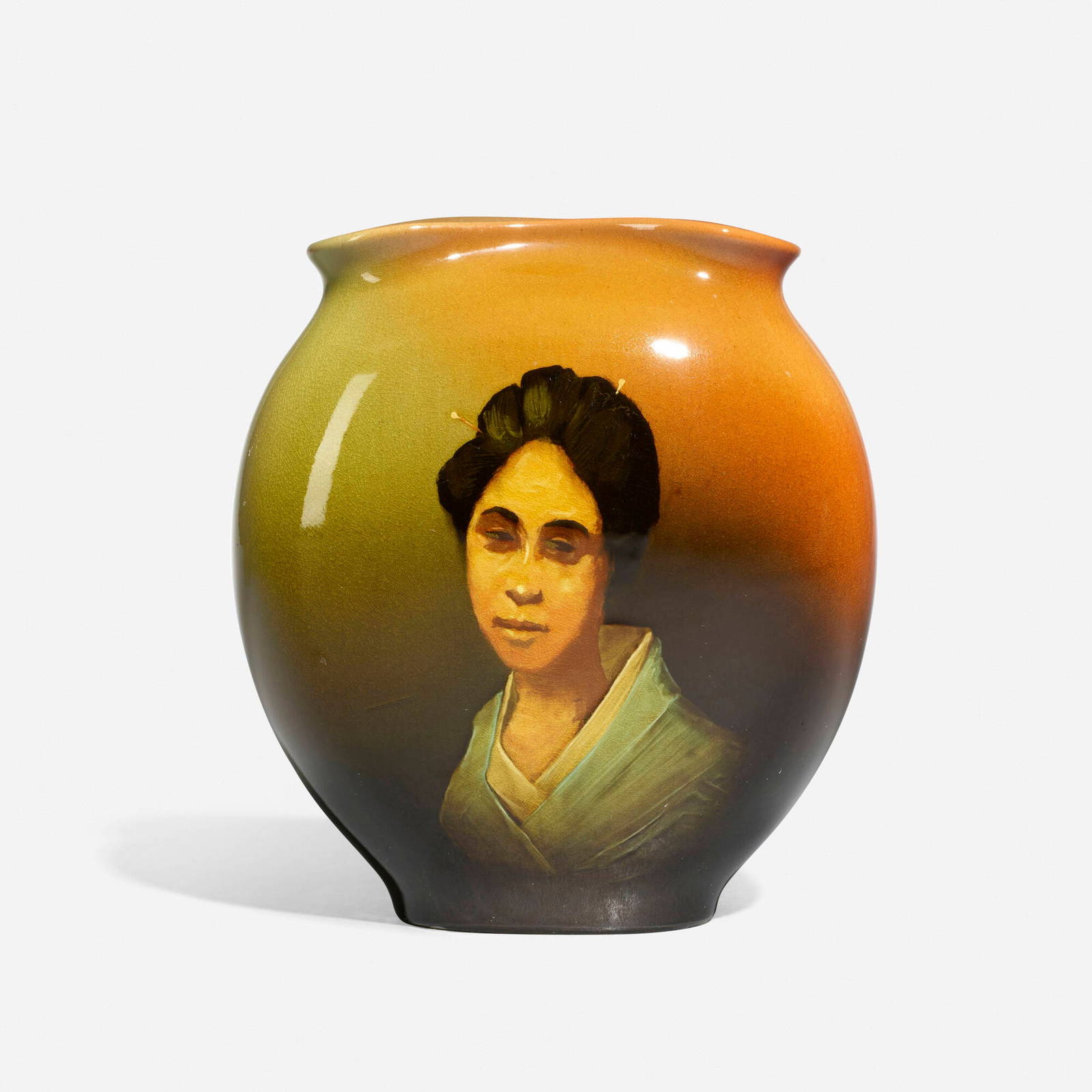 Robert Bruce Horsfall For Rookwood Pottery, Standard Glaze Pillow Vase ...