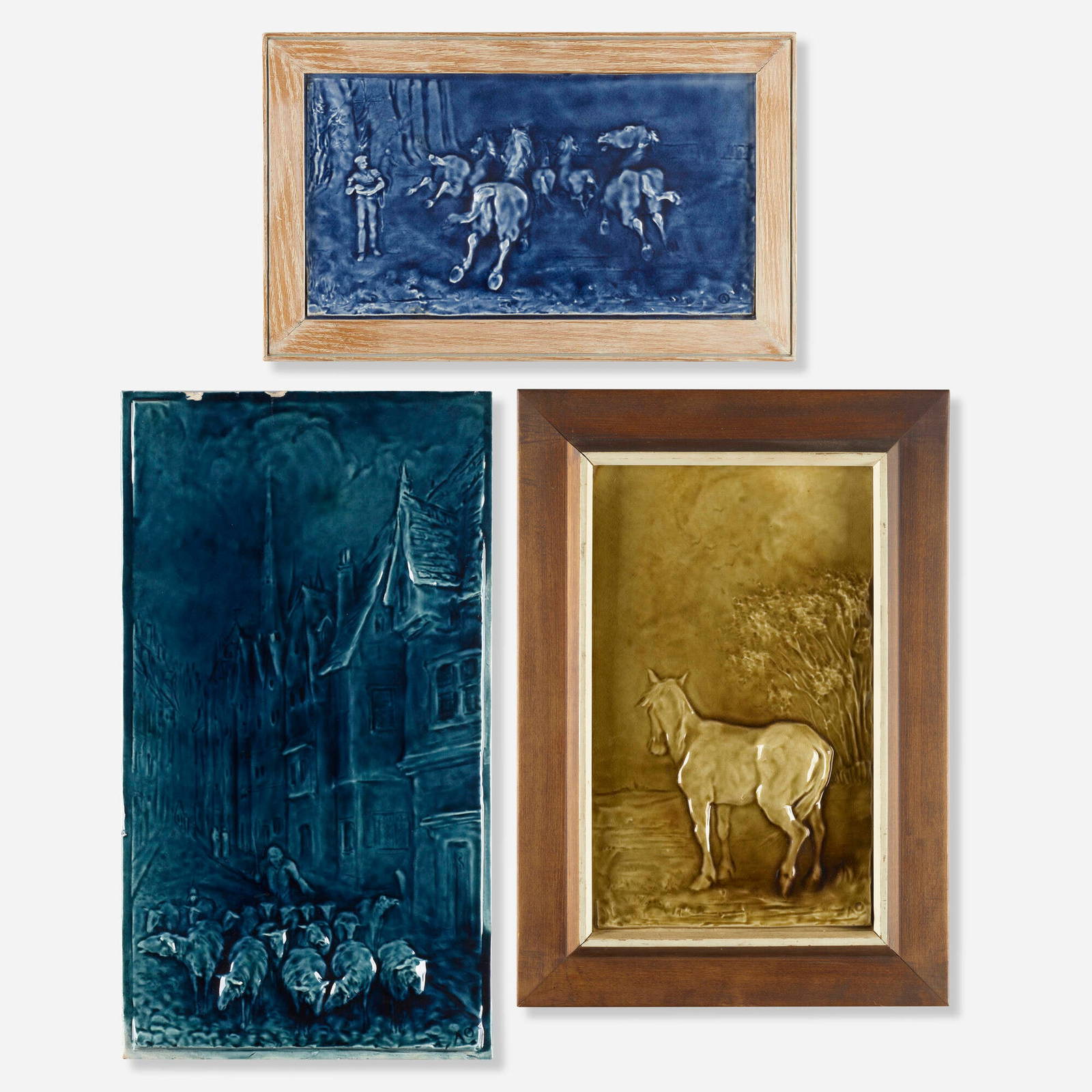 Arthur Osborne For J. & J.g. Low Art Tile Works, Collection Of Three ...