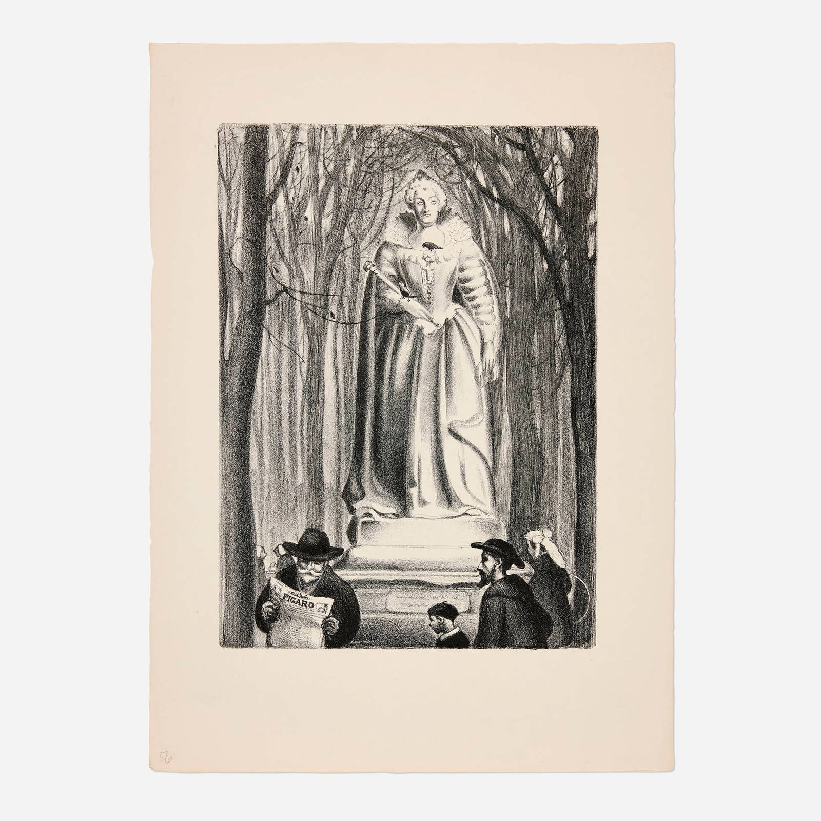 Mabel Dwight, Statue Of Marie Medici, Luxembourg Auction
