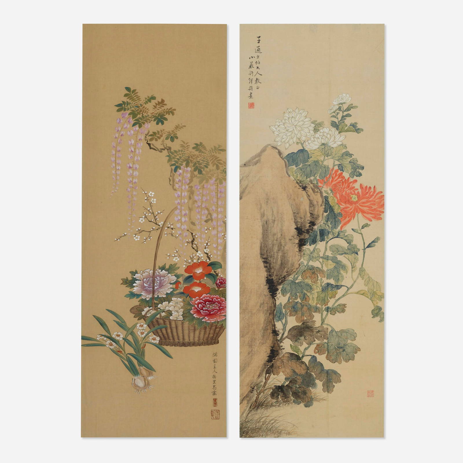 Chinese, Still Life (two Works) Auction