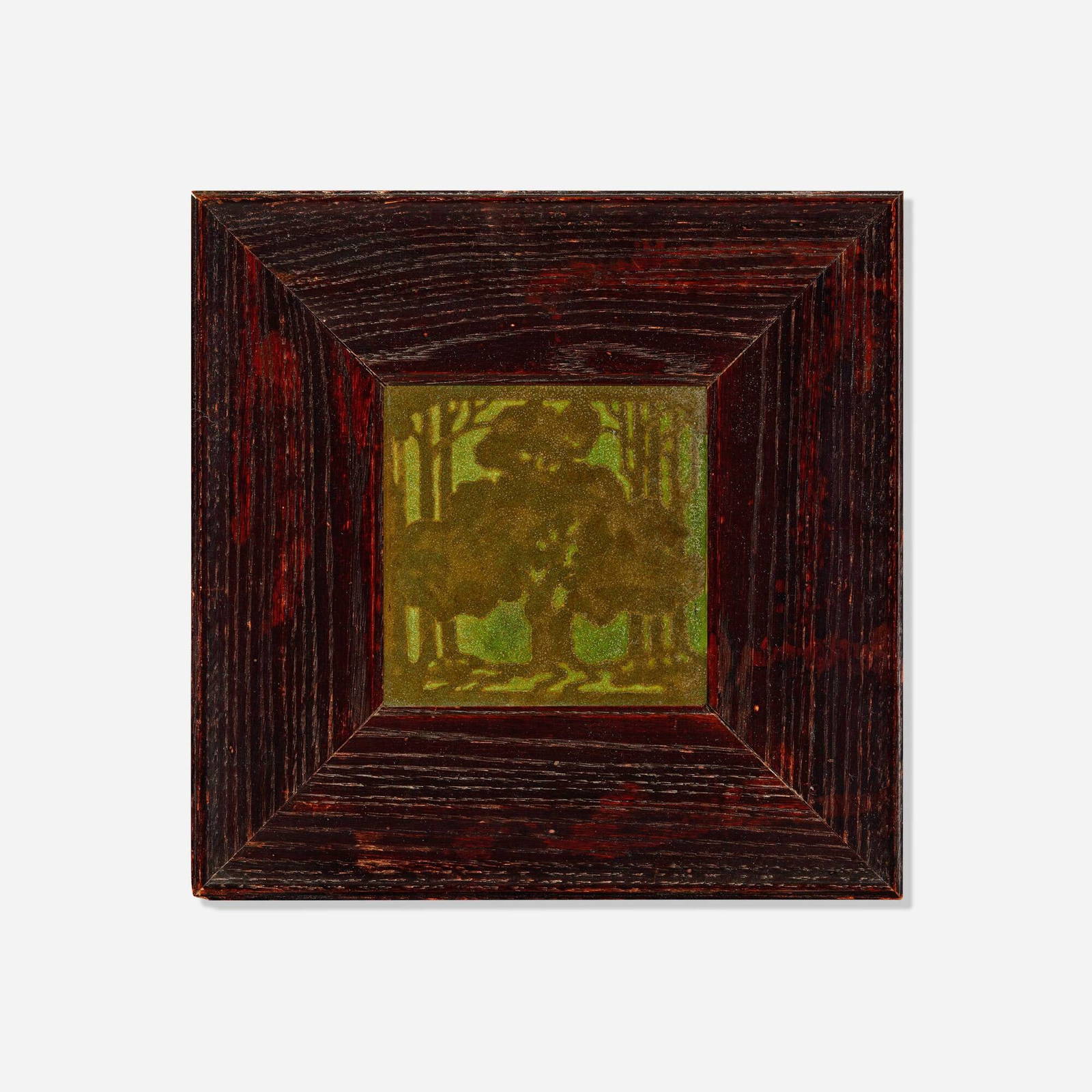 Arthur Eugene Baggs For Marblehead Pottery, Scenic Tile With Oak Tree ...