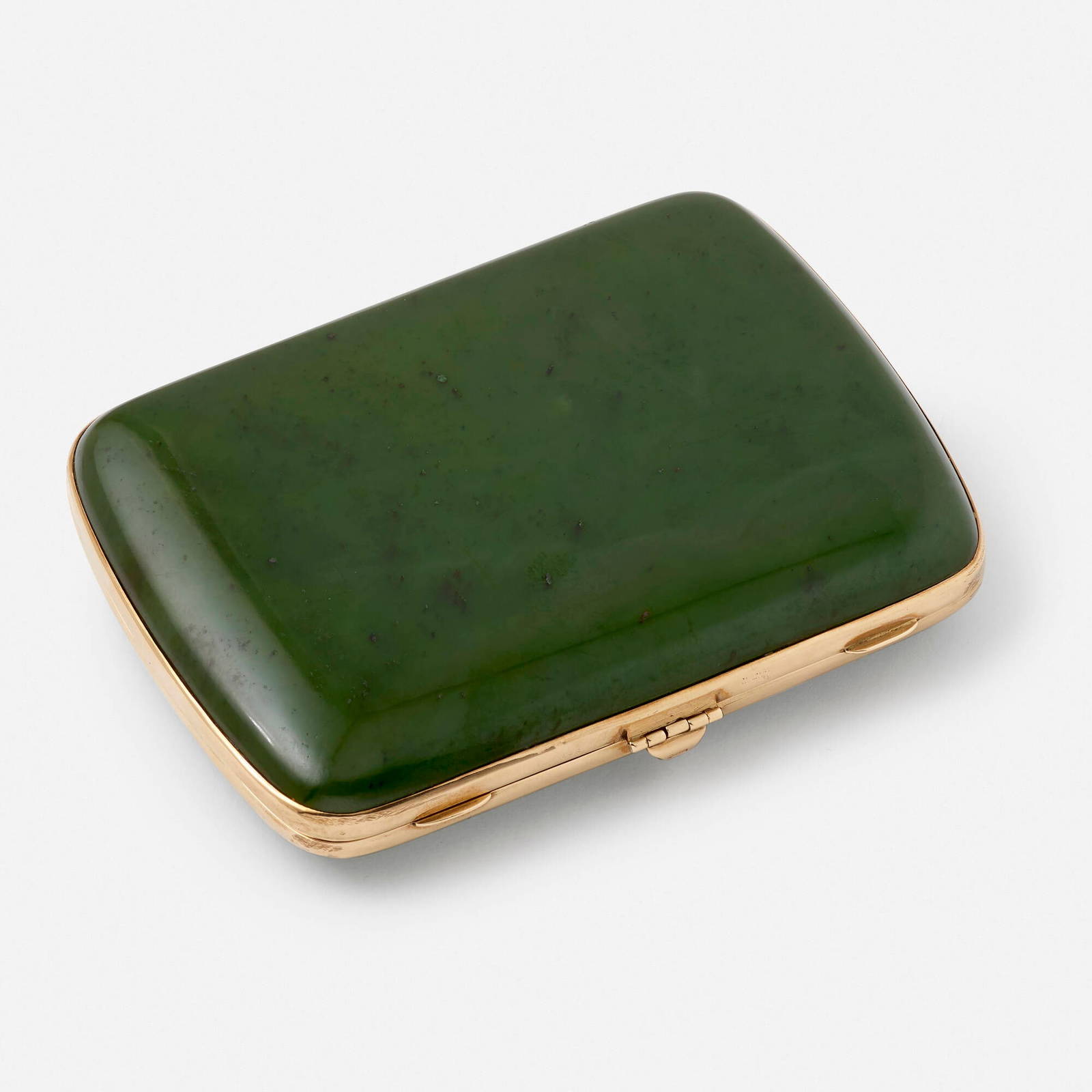 British, Nephrite Jade And Pink Gold Cigarette Case Auction