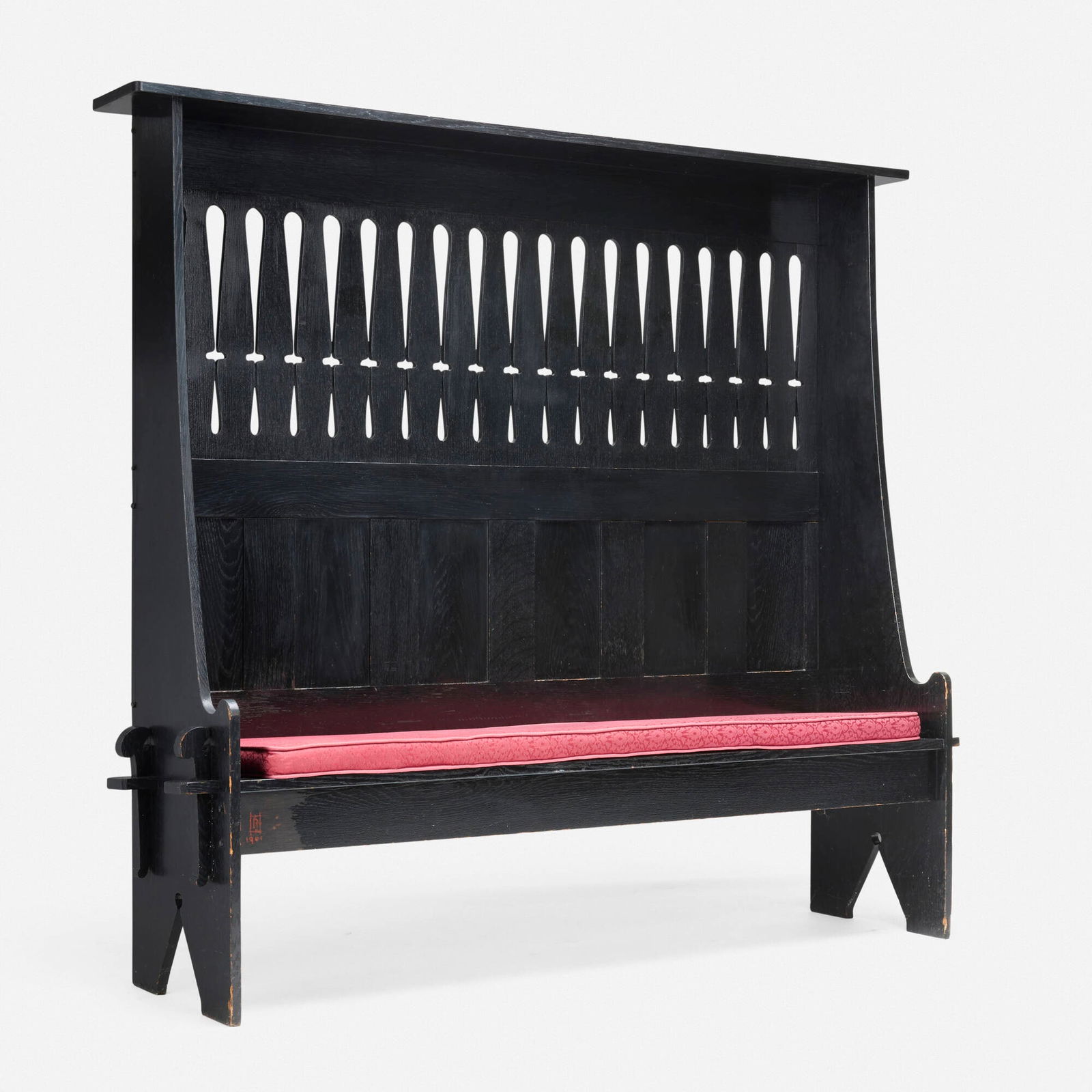 Charles Rohlfs, High-back Hall Bench For The 1901 Pan-american ...