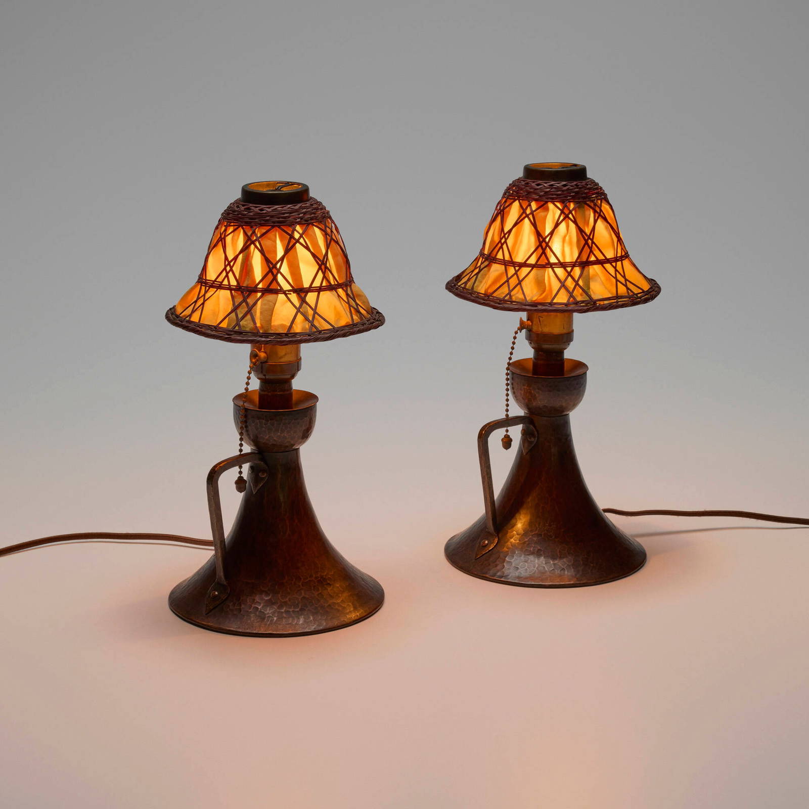 Gustav Stickley, Chamberstick-form Boudoir Lamps, Pair - Jun 03, 2025 ...
