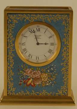 A Halcyon Days Boudoir Clock,