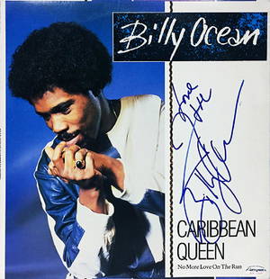Billy Ocean Classic And Rare Signed "caribbean Queen"