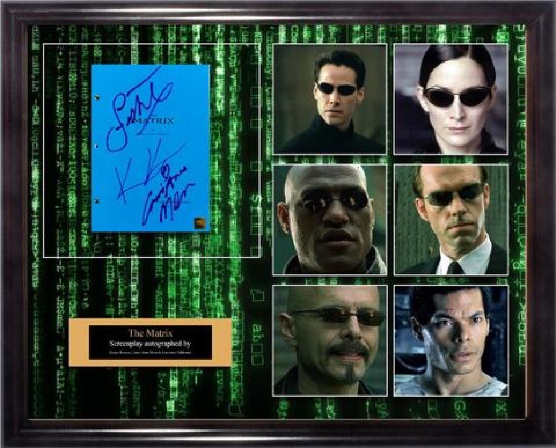 The Matrix - Signed Movie Script in Photo Collage Frame