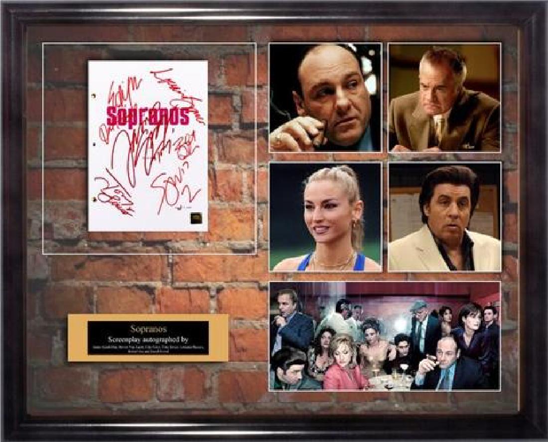 Sopranos - Signed Movie Script in Photo Collage Frame