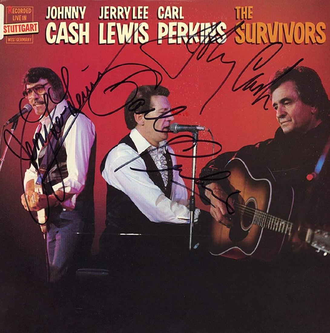 Johnny Cash, Carl Perkins, Jerry Lee Lewis "survivors"