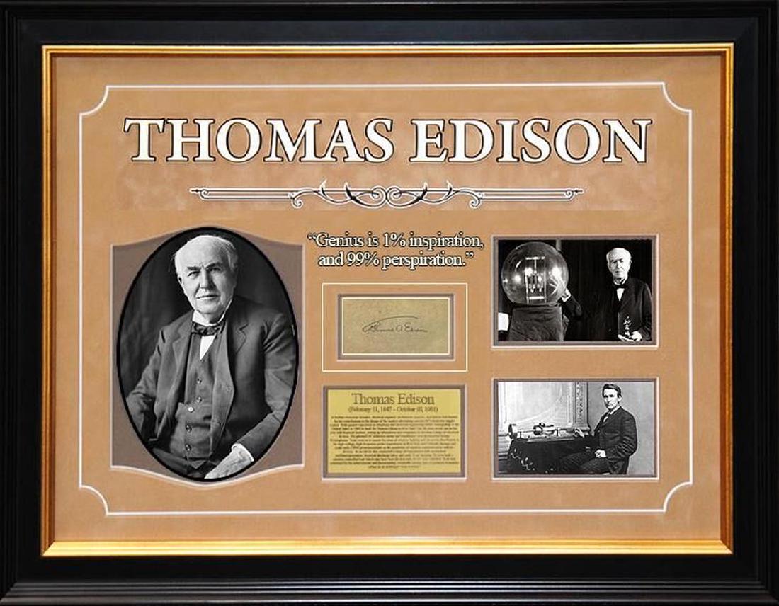 Thomas Edison Autographed Collage