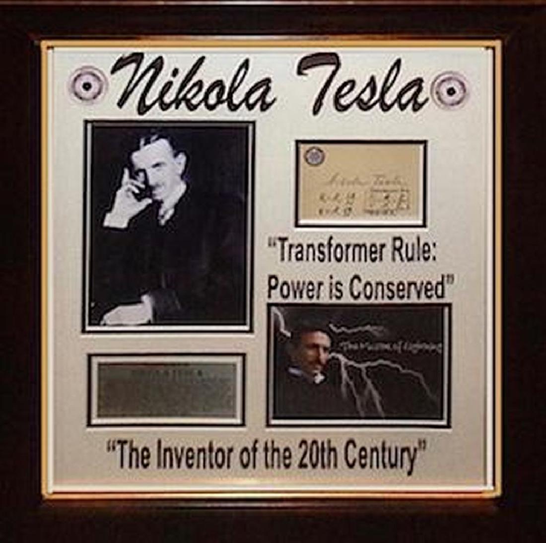 Nikola Tesla Autographed Signature Card Collage - Aug 18, 2018 | High ...
