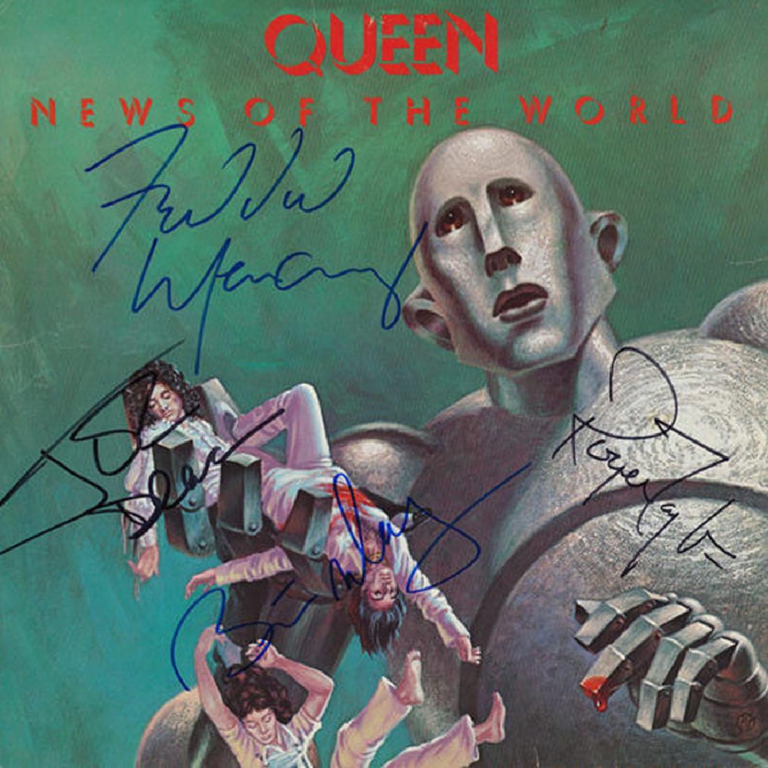 Queen Band Signed News Of The World Album