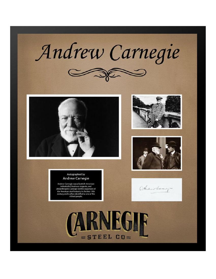 Andrew Carnegie Autographed Collage