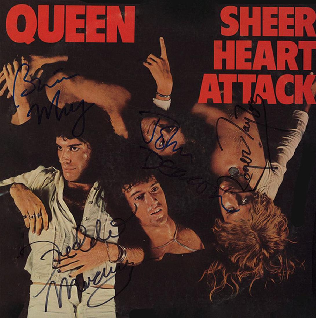 Queen Band Signed Sheer Heart Attack Album