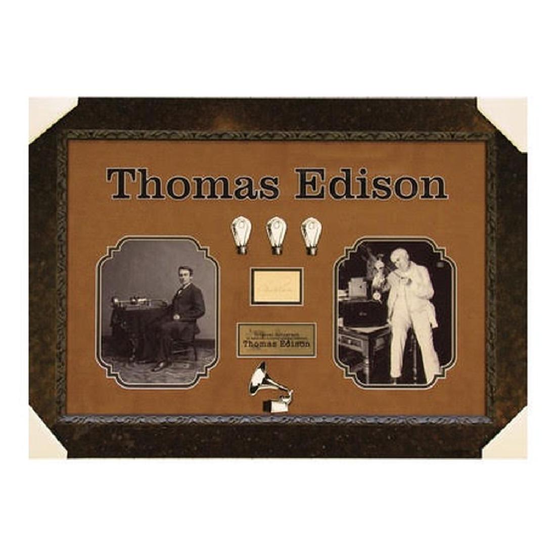 Thomas Edison Framed Signature Collage