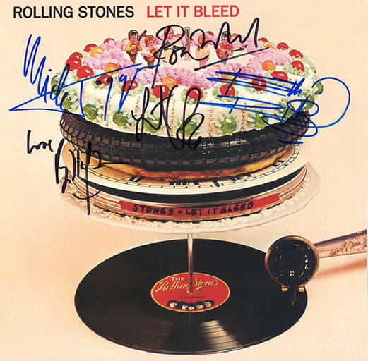 The Rolling Stones Band Signed Let It Bleed Album