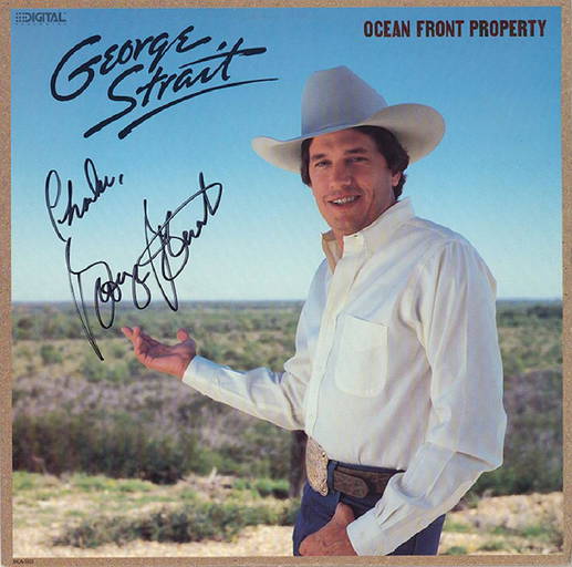 George Strait Signed Ocean Front Property Album