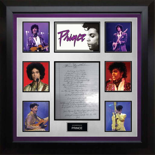 Prince Handwritten "1999" Lyrics Collage
