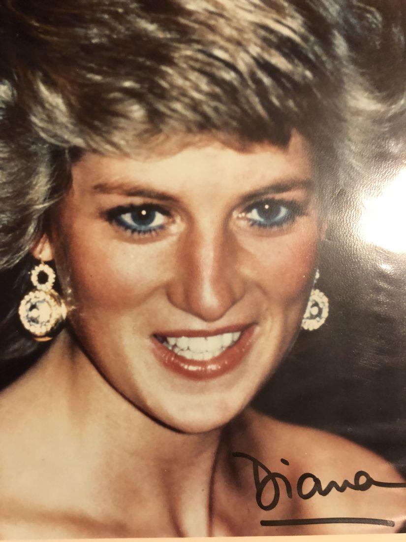 Princess Diana photo signed