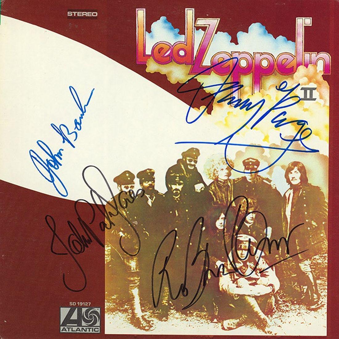 Led Zeppelin Band Signed Led Zeppelin II Album