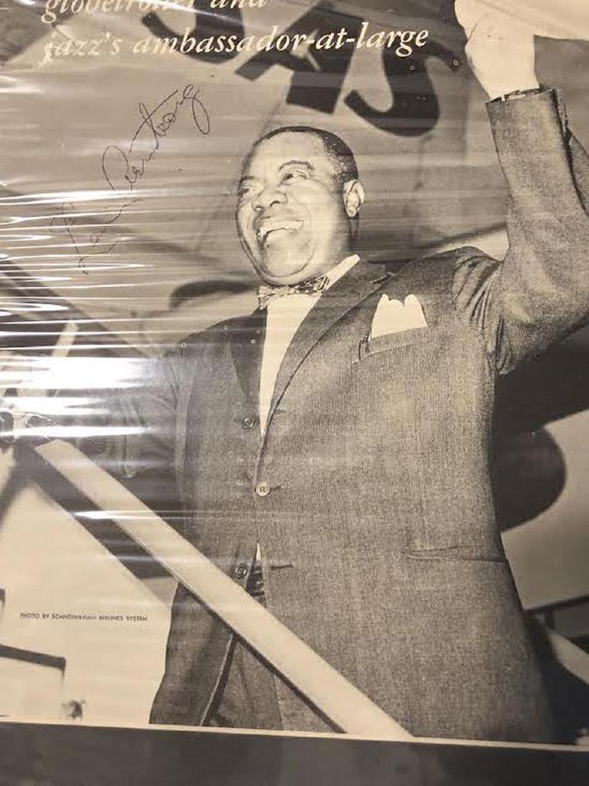 Louis Armstrong Signed 11x14in Poster