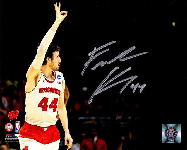 Frank Kaminsky Signed Wisconsin Badgers Three Fingers