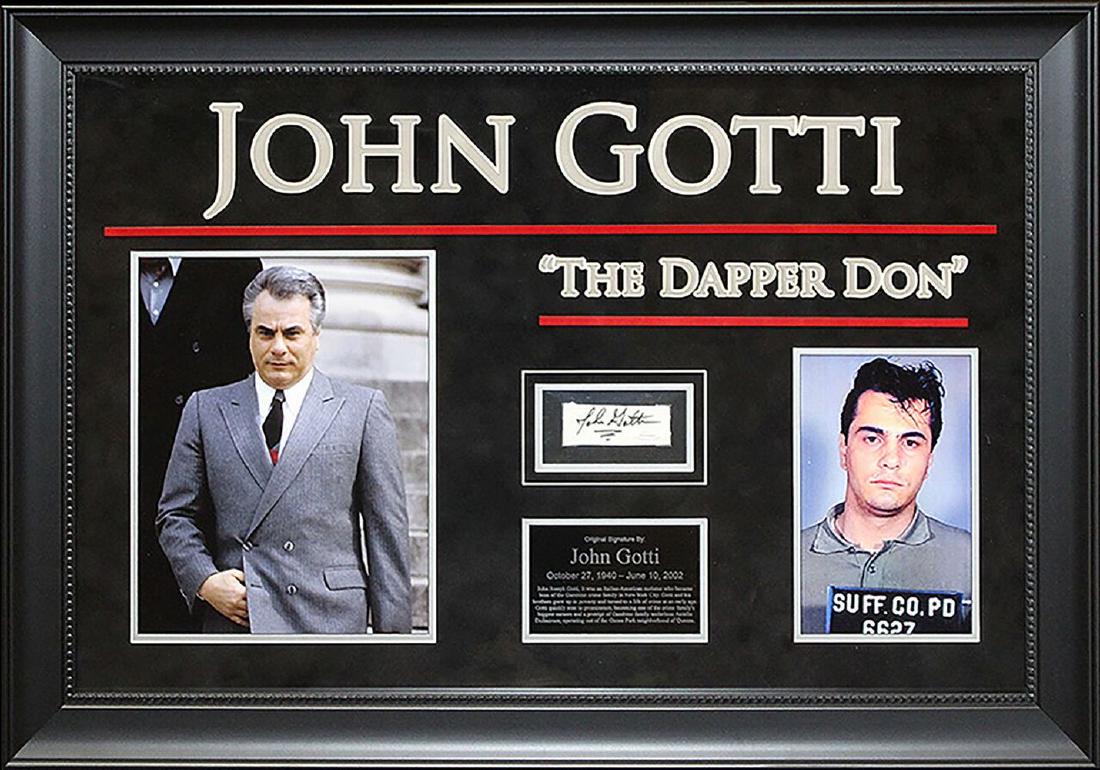 John Gotti Framed Signature Collage
