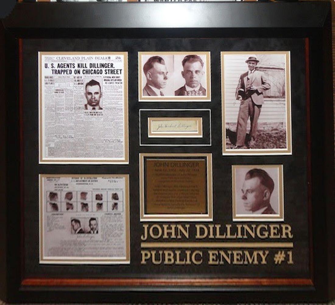 John Dillinger Signed Photo Collage - Jan 31, 2019 | High End ...