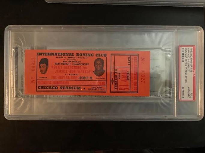 PSA/DNA Marciano v. Walcott 1953 Boxing Match Ticket - Feb 03, 2019 ...