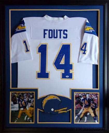 Dan Fouts Signed And Framed Jersey