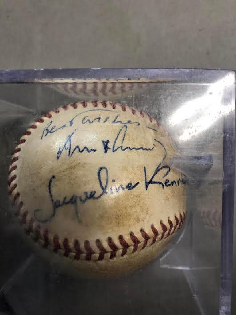 John F. & Jacqueline Kennedy Signed Baseball