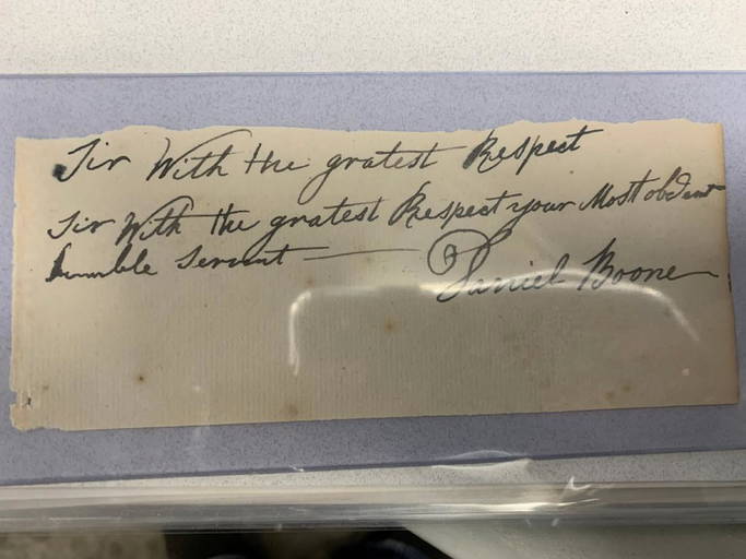 (ace) Daniel Boone Signed And Written Letter