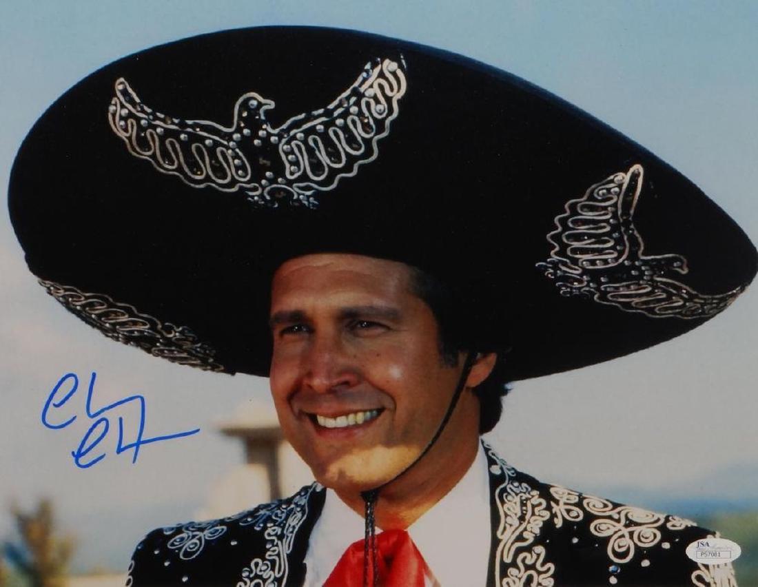 Jsa Authenticated Chevy Chase Autographed 11x14 Three