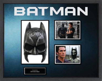 Signed Batman Christian Bale Mask