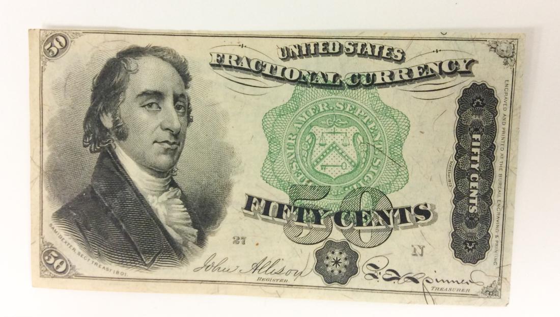 50 Cent Fourth Issue Fractional Currency Note