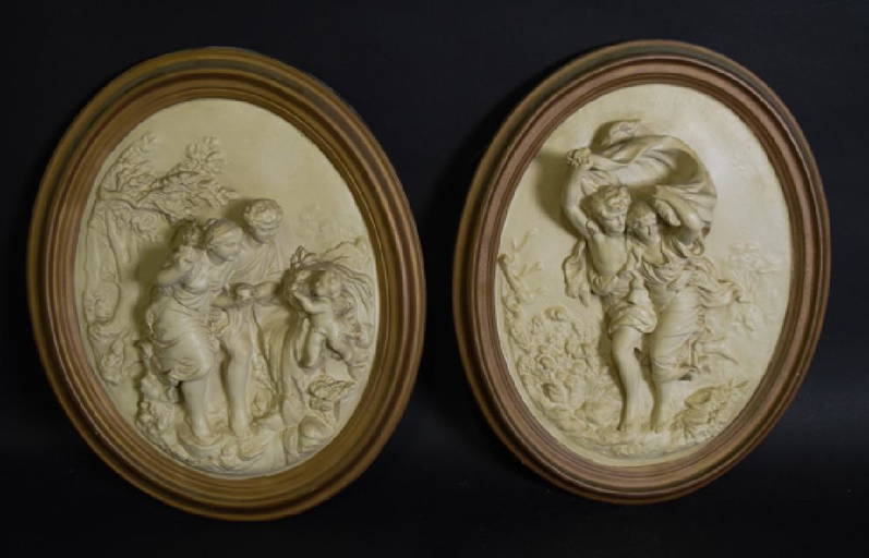 Pair of Victorian Plaster Bas-Relief Plaques - Jul 30, 2019 | Curated ...