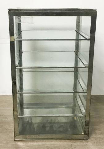 Chrome & Glass Tabletop Display Case