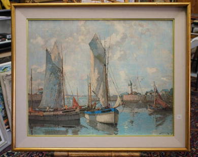 William Lee Hankey Oil On Canvas Abbeville