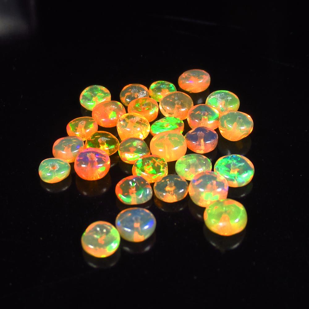 4.53 Ct Natural 29 Drilled Multi Color Fire Opal Loose Beads