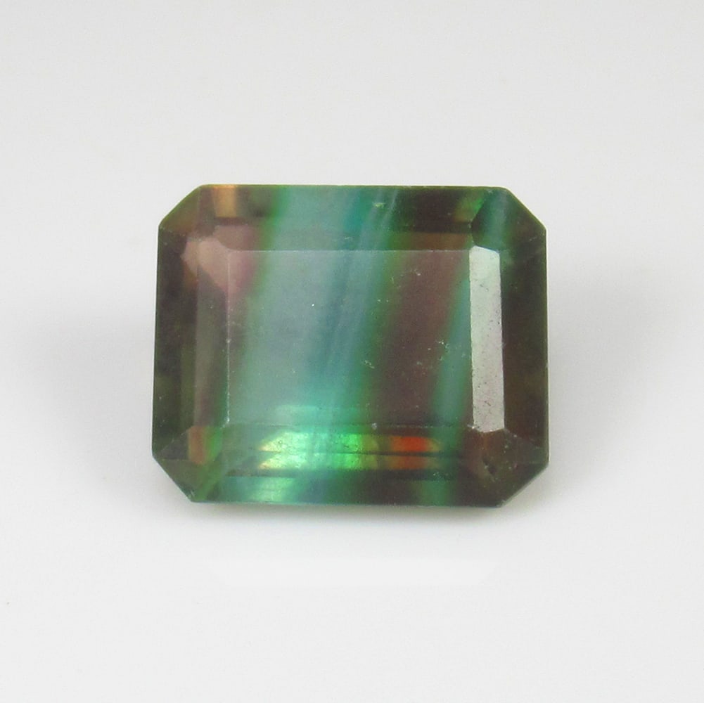 6.89 Ct Natural Multicolor Flourite Octagon Cut Auction