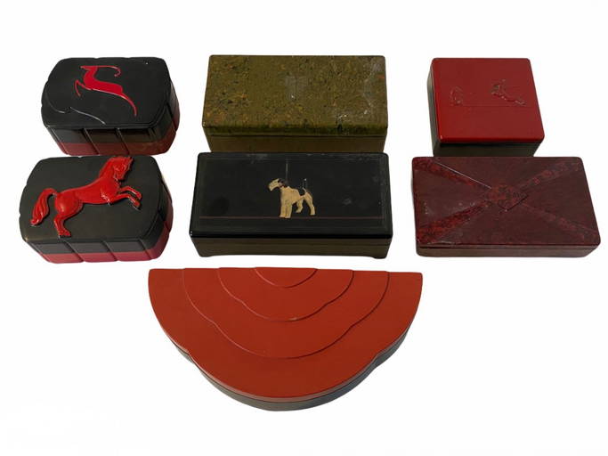Lot of 7 Art Deco Plastic Boxes 3 Hickok - Nov 09, 2020 | Brimfield ...